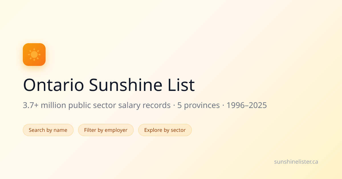 Data Explorer — Ontario Sunshine List